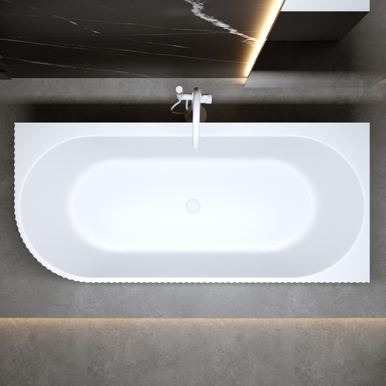 WANNA WOLNOSTOJĄCA PRZYŚCIENNA RYFLOWANA RIO 504D PRAWA BIAŁA PRZELEW BIAŁY 170x75 CM - sklep ...